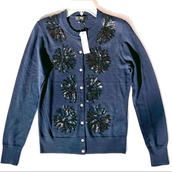 J. Crew | Sweaters | J Crew Navy Wool Cardigan Small Nwt | Poshmark